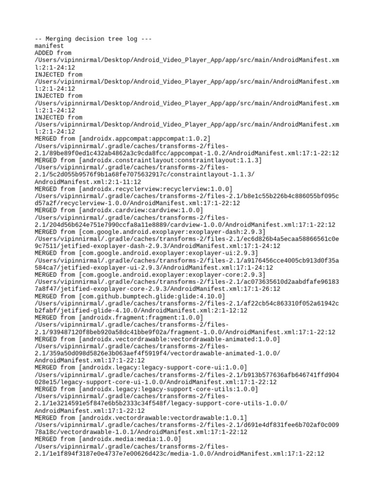 Manifest Merger Debug Report1 | PDF
