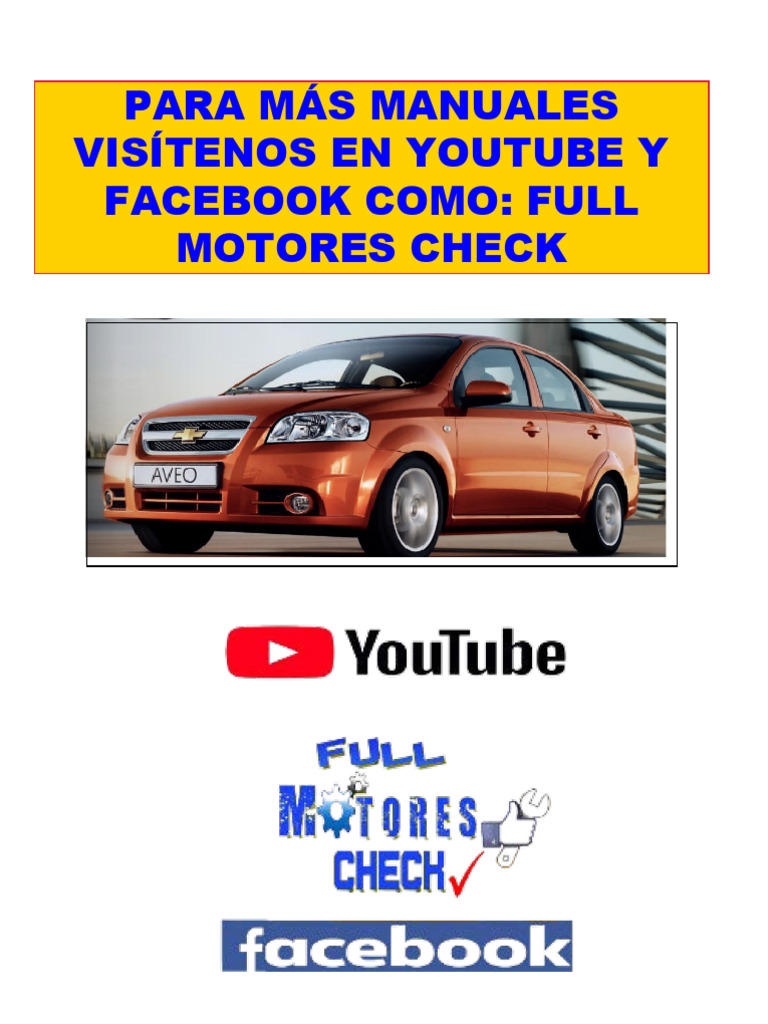 PCM CHEVROLET Aveo - FULL MOTORES CHECK | PDF