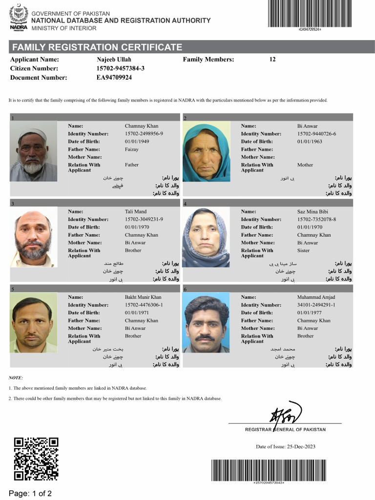 Najeeb Ullah FRC | PDF