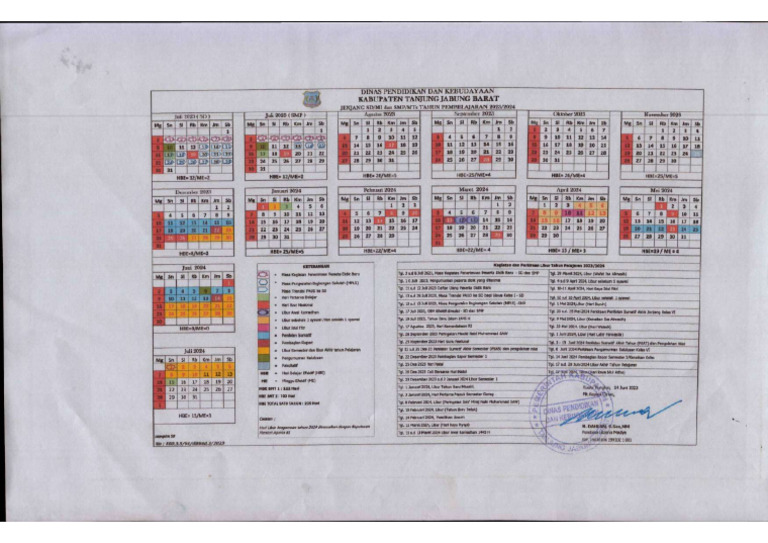 Kalender Pendidikan TP.2003-2024 | PDF