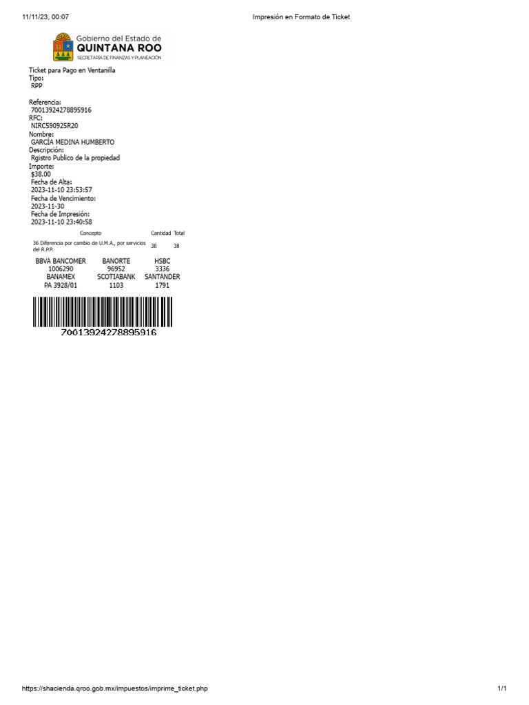 Impresión en Formato de Ticket | PDF | Negocios