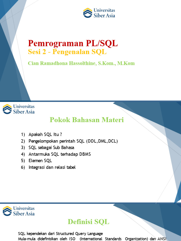 Pertemuan 2 - Pengenalan SQL | PDF