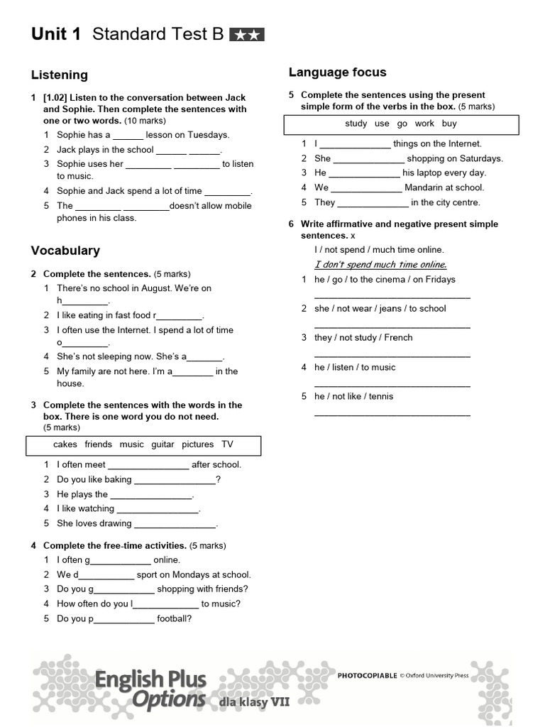 Unit 1 Standard Test B | PDF | Linguistics | Human Communication