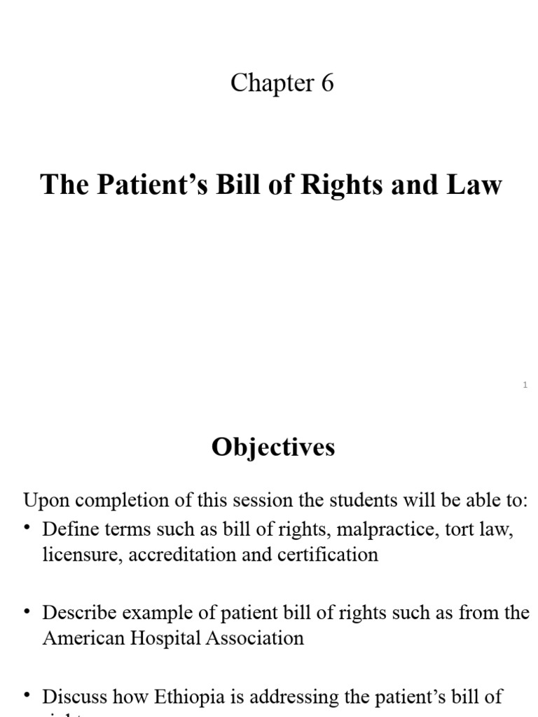 Chapter 6 - Patient's Bill of Right and Law | PDF | Informed Consent ...