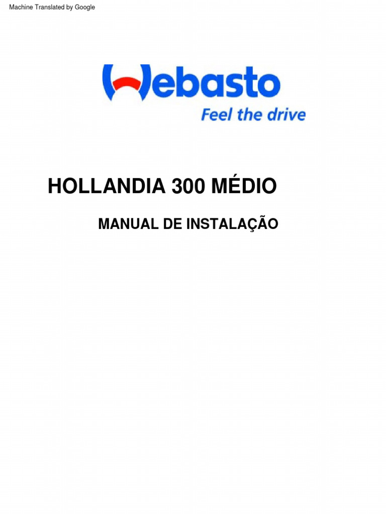 H300M Teto Webasto Delux | PDF | Parafuso