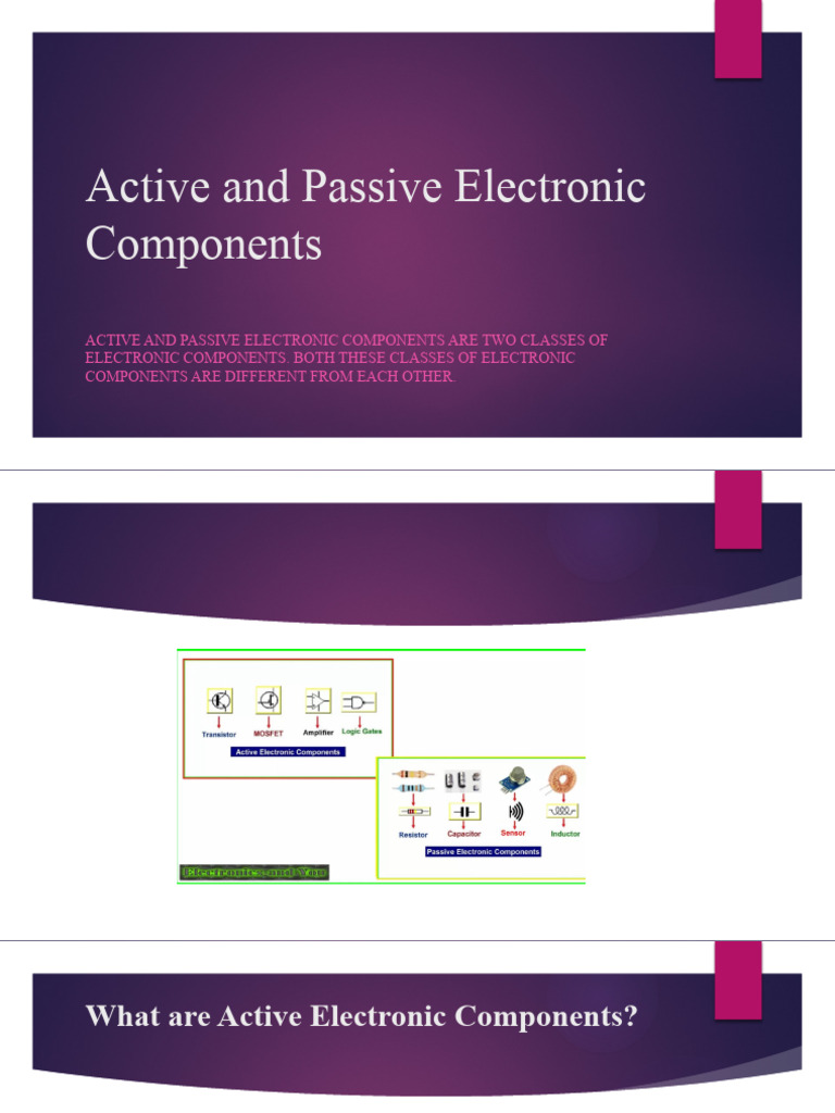 Active and Passive Electronic Components | PDF