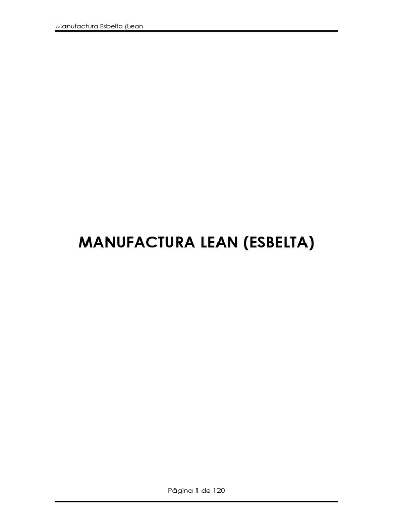 Manufactura Lean | PDF | Lean Manufacturing | Calidad (comercial)