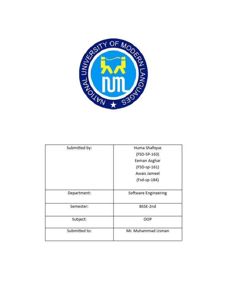 Oop Final Project | PDF | Computer Science | Software Oop Final Project | PDF | Computer Science | Software