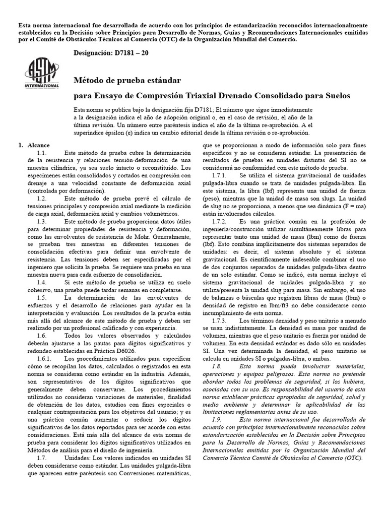 Designación D7181 20 | PDF