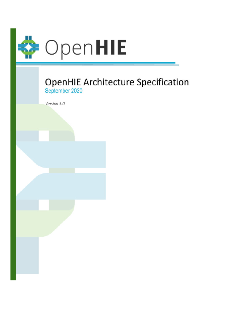 OpenHIE Specification Release 3.0 | PDF | Source Code | Json