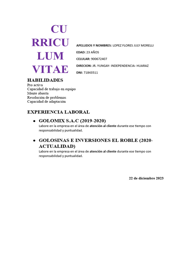 Apellidos y Nombres | PDF