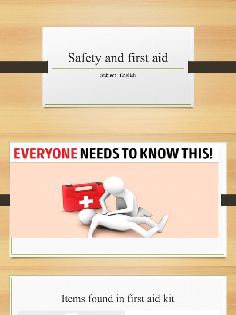 Safety and First Aid | PDF