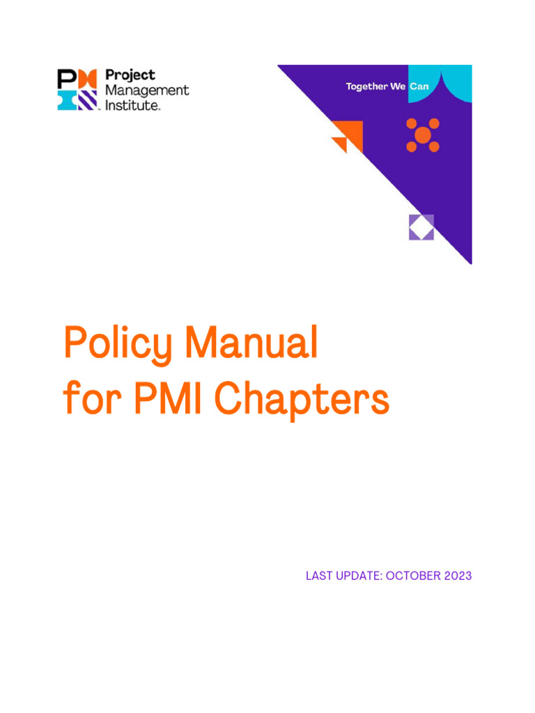 Policy Manual For PMI Chapters - Final - October2023 | PDF | Copyright ...