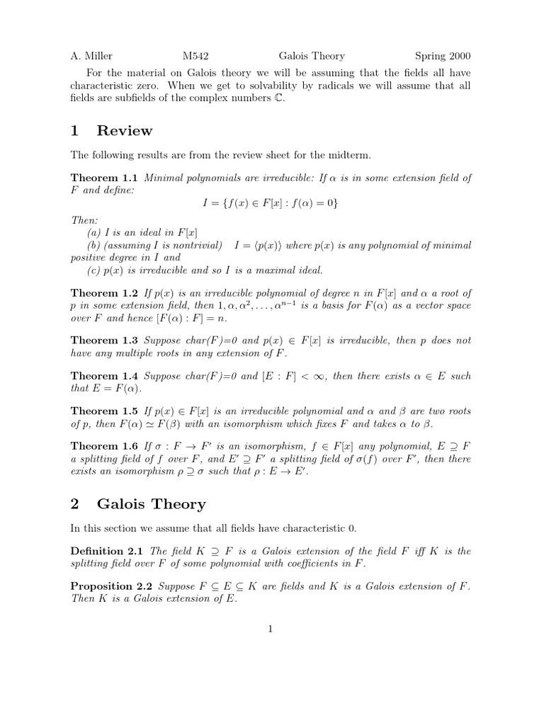 Galois | PDF | Language Arts & Discipline