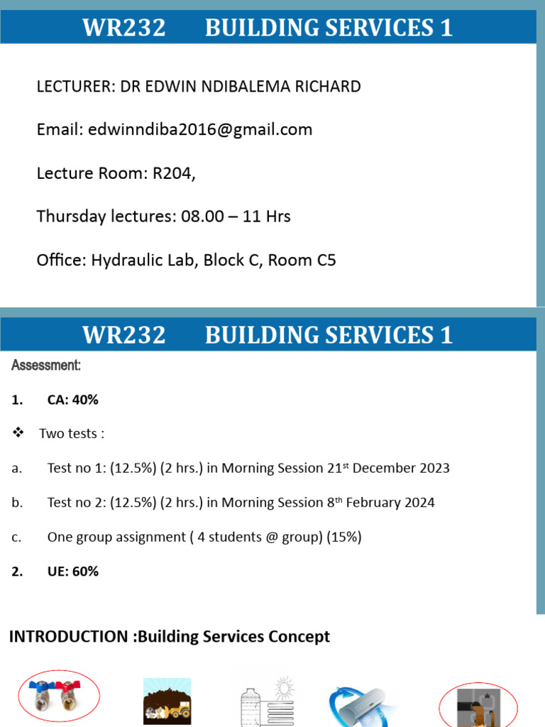 1.WR232 - Building Services | PDF | Pressure | Plumbing