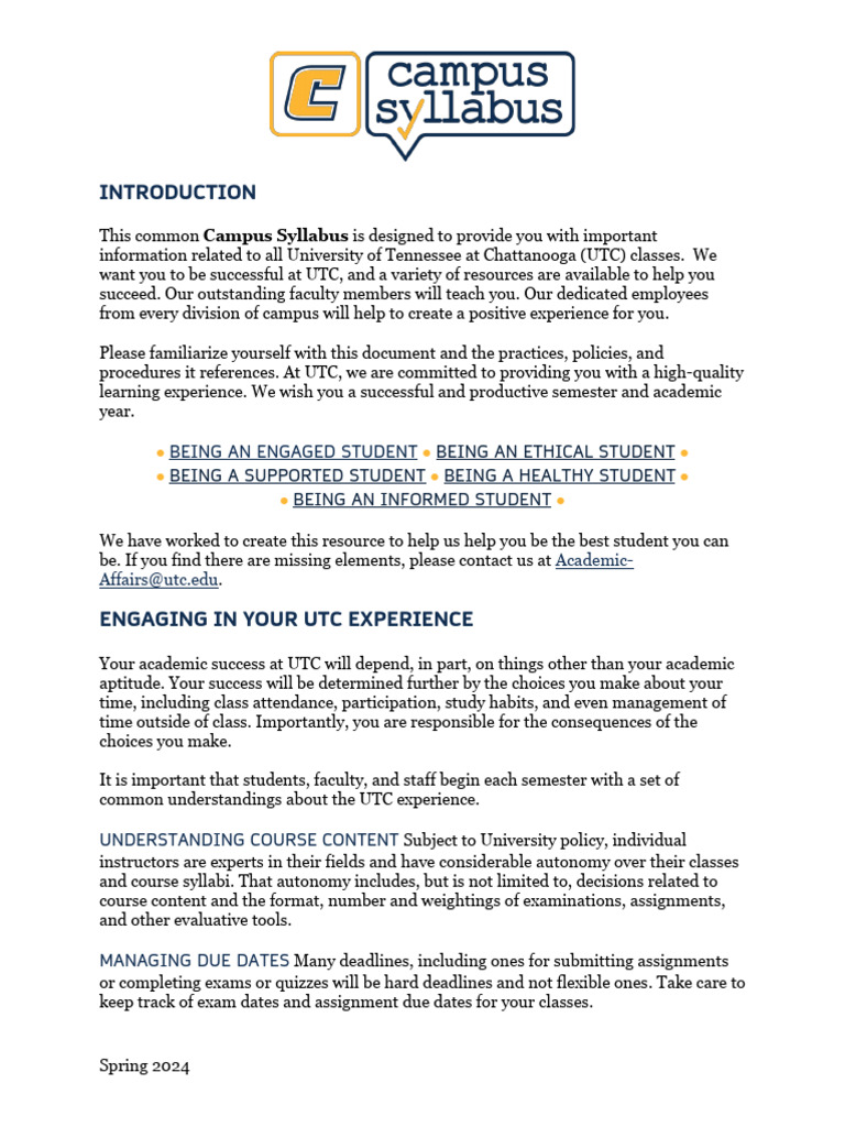 CampusSyllabus SP24 | PDF