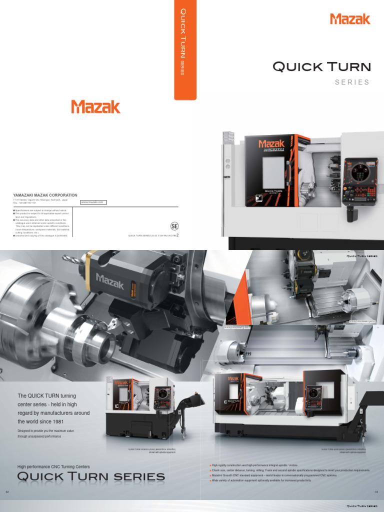 Quick Turn Series Overview and Specs | PDF | Numerical Control | Machining