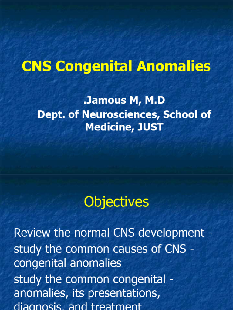CNS Congenital Anomalies | PDF | Self-Improvement | Science & Mathematics