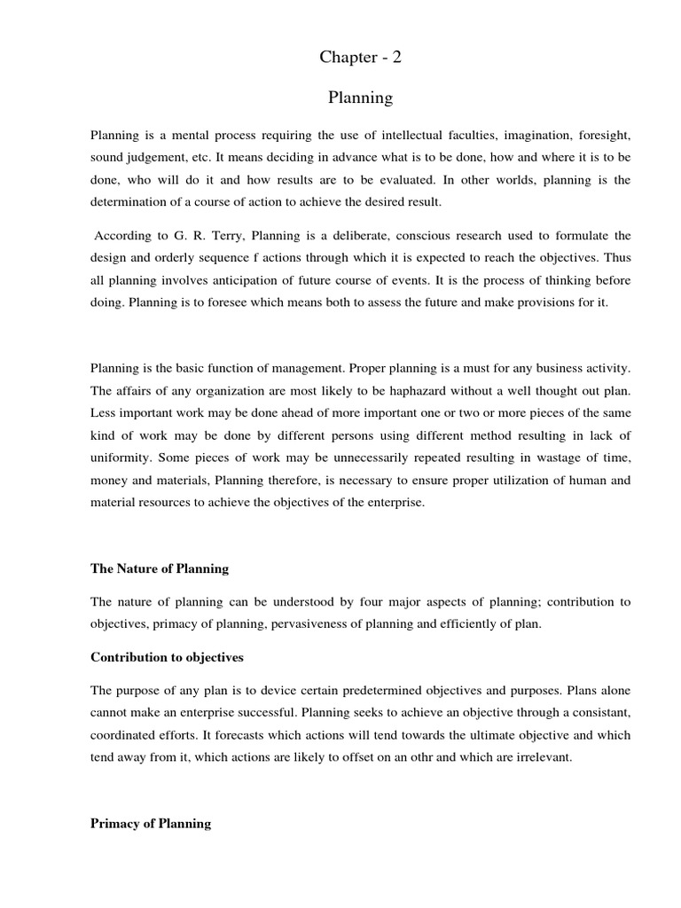 Planning | PDF | Planning | Goal