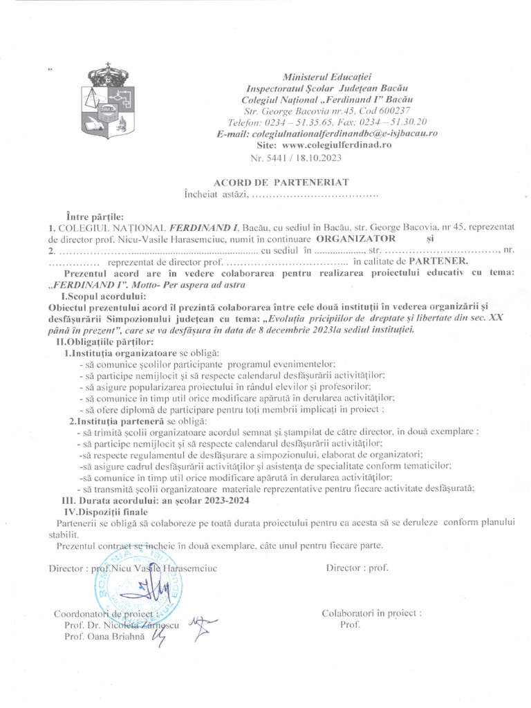 Acord Parteneriat | PDF