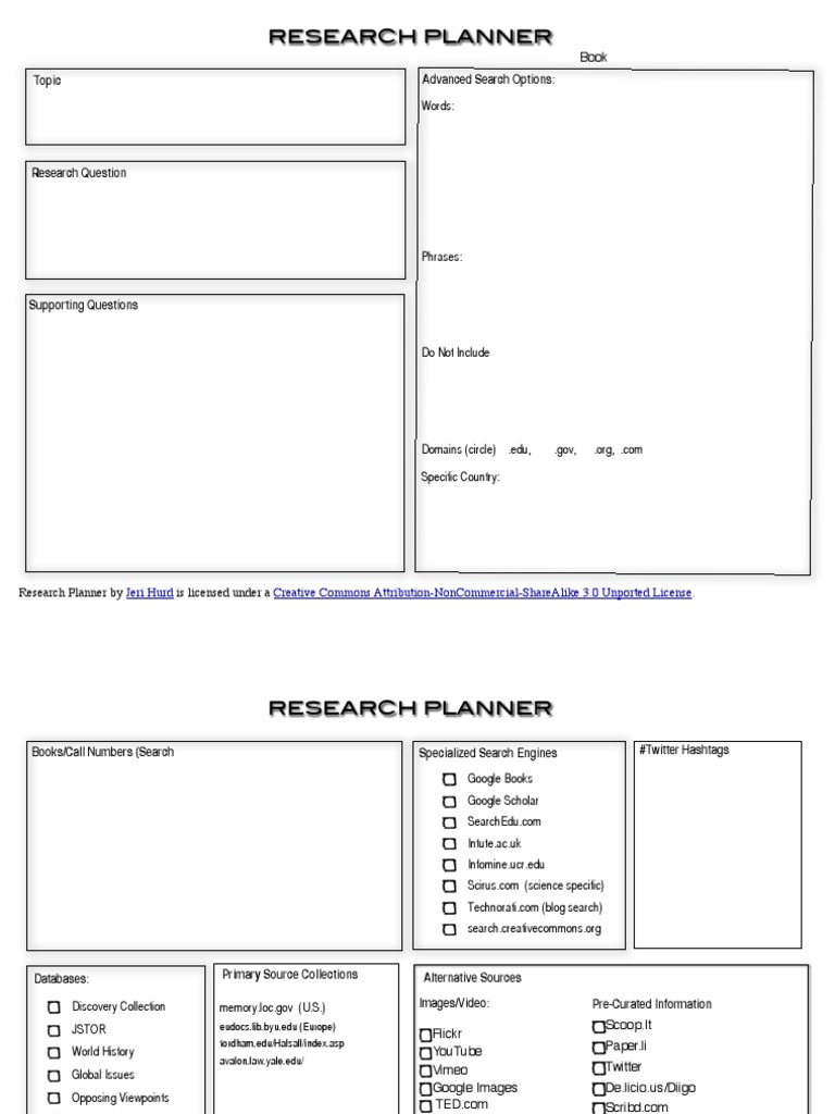 Research Planner | PDF