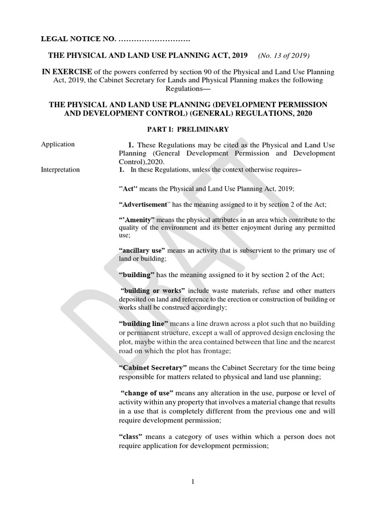 DEVELOPMENT PERMISSION DEVPT CONTROL GENERAL REGULATIONS REGULATIONS ...