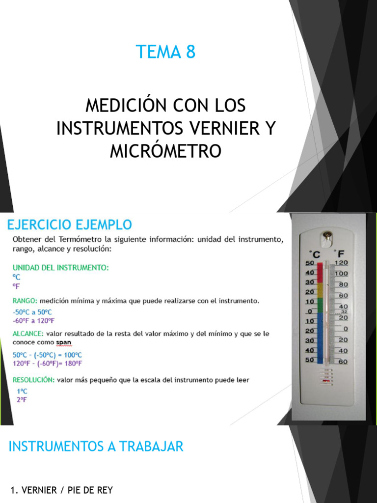 Uso de Vernier y Micrómetro en Medición | PDF | Distancia | Herramientas