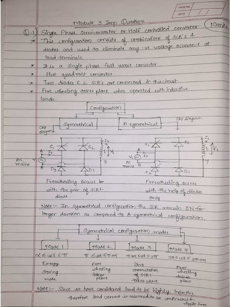 Power Electronic Module 3 Imp Questions | PDF