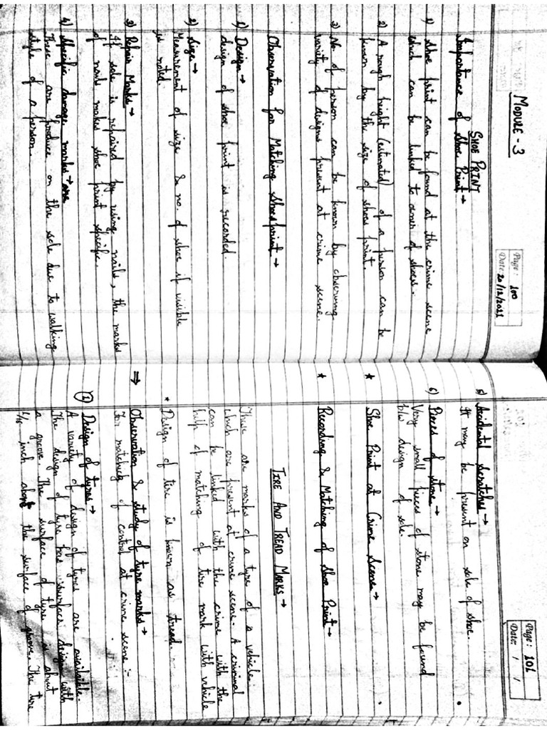 Forensic Module 3 and 4 Notes | PDF
