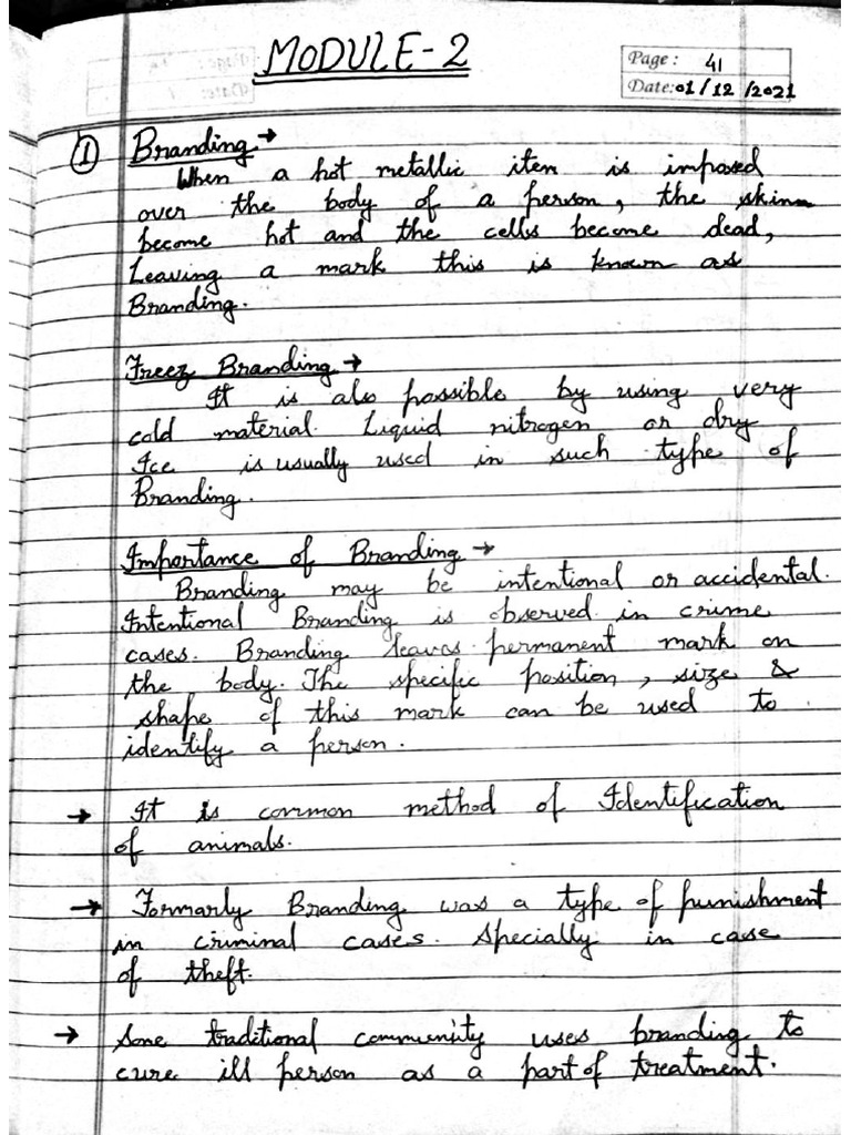 Forensic Module 2 Notes | PDF