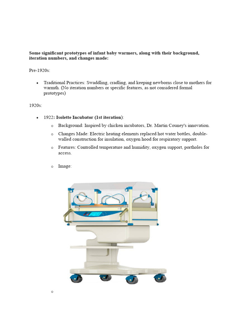 Prototypes Design Thinking | PDF | Neonatal Intensive Care Unit | Humidity