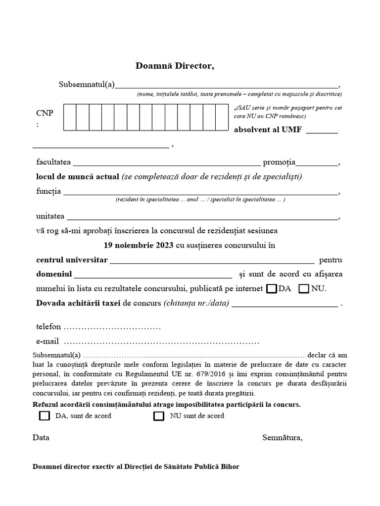 Cerere DSP BIHOR 2023 | PDF