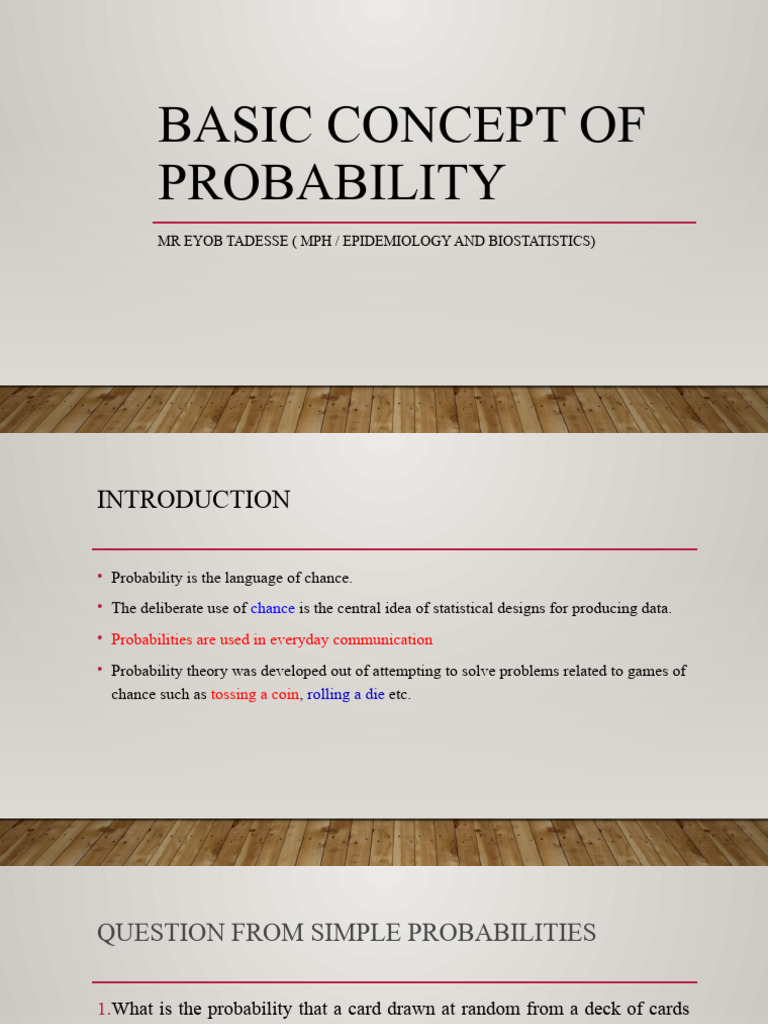 Understanding Basic Probability Concepts | PDF | Probability | Blood ...