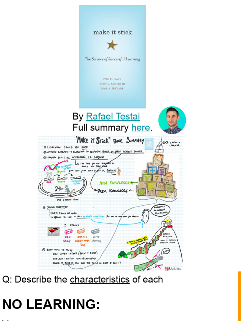 Make It Stick Flashcards | Download Free PDF | Flashcard | Learning