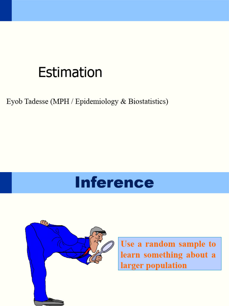 Estimation Pdf Estimator Confidence Interval