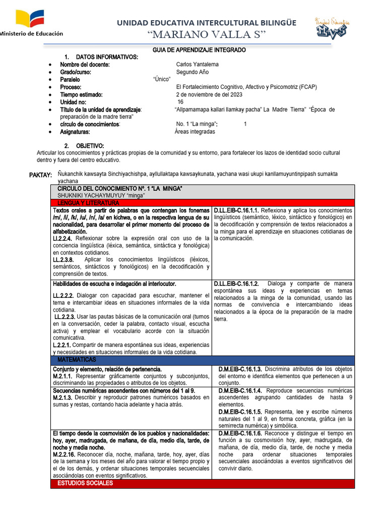 Uni. 16 Guia 1 | PDF