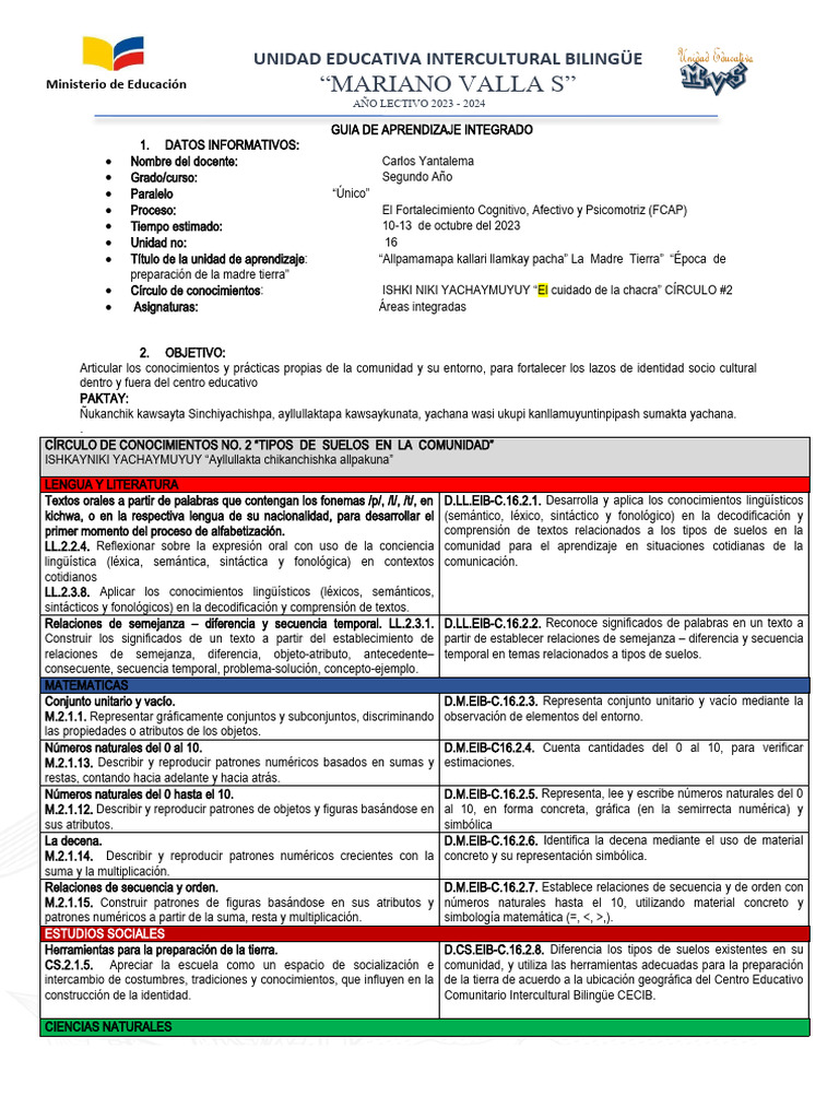 Uni. 16 Guia 2 | PDF