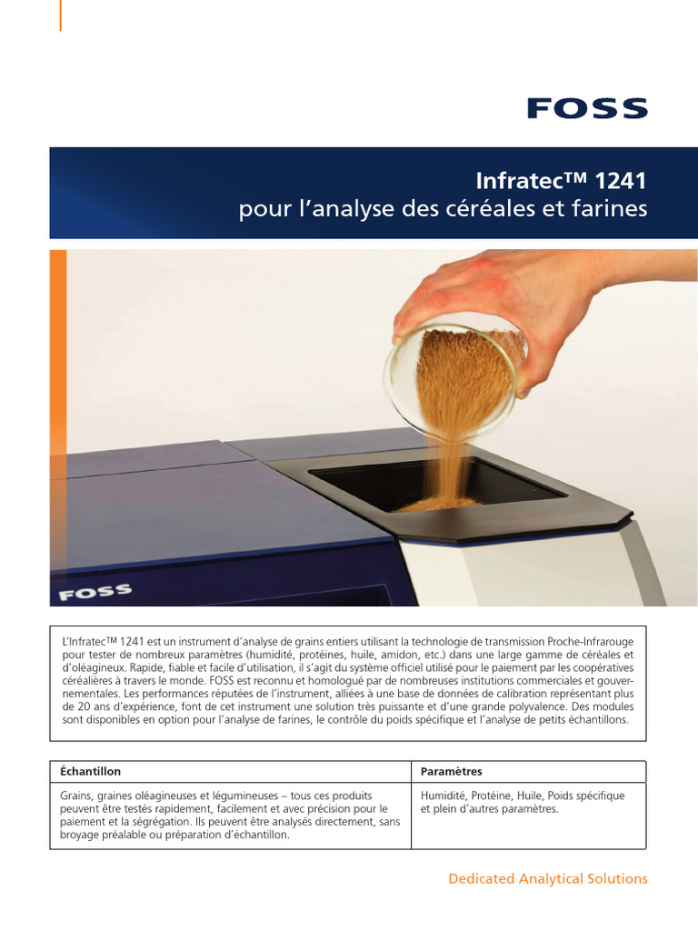 Infratec 1241 Solution Brochure FR | PDF | Céréale | Blé