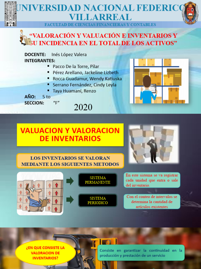 Valoración y Valuación e Inventarios y Su Incidencia en El Total de Los Activos | PDF ...