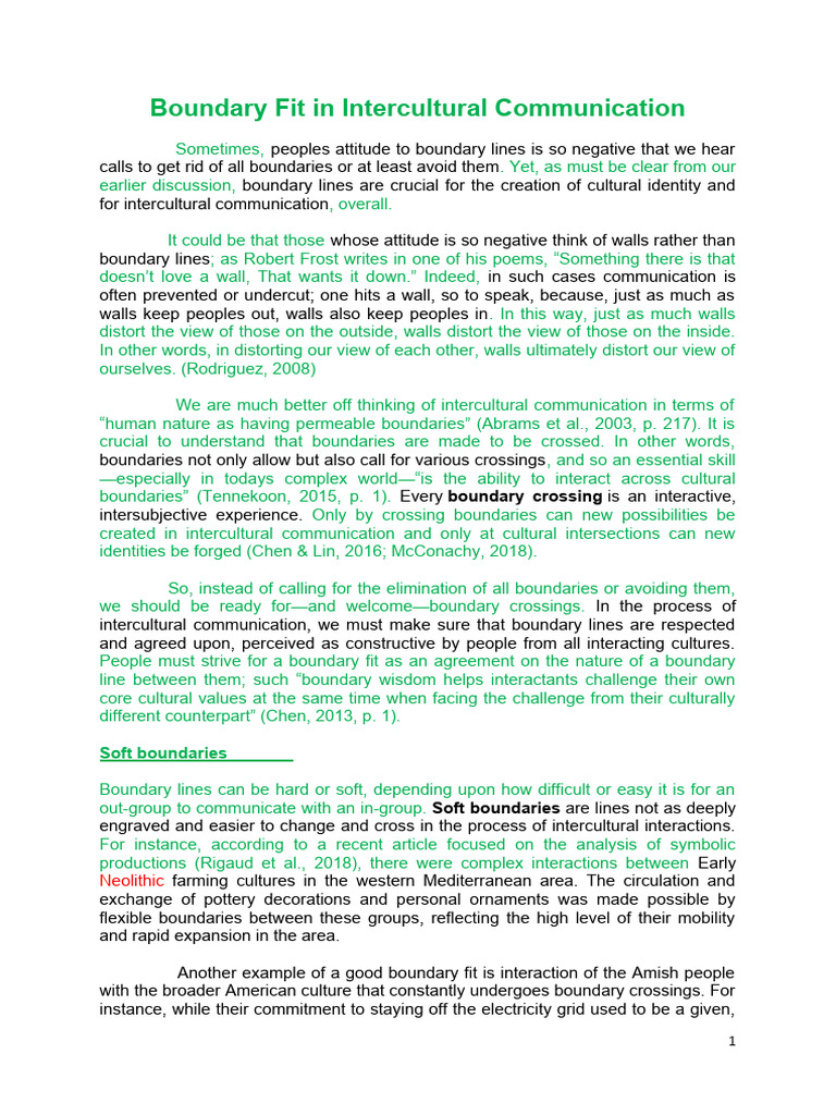 Embracing Boundaries in Culture | PDF | Amish | Cross Cultural ...