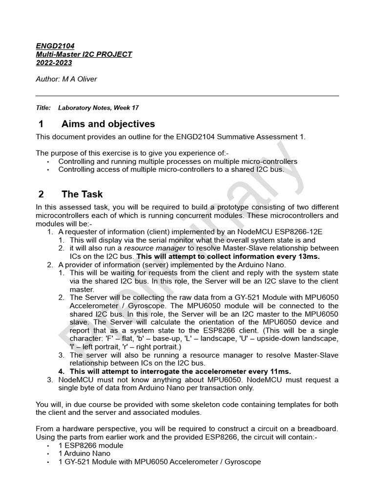 Preliminary - Summative Assessment 1 | PDF | Arduino | Microcontroller