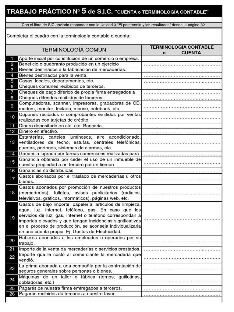 Nº 5 Terminología Contable | PDF | Bancos
