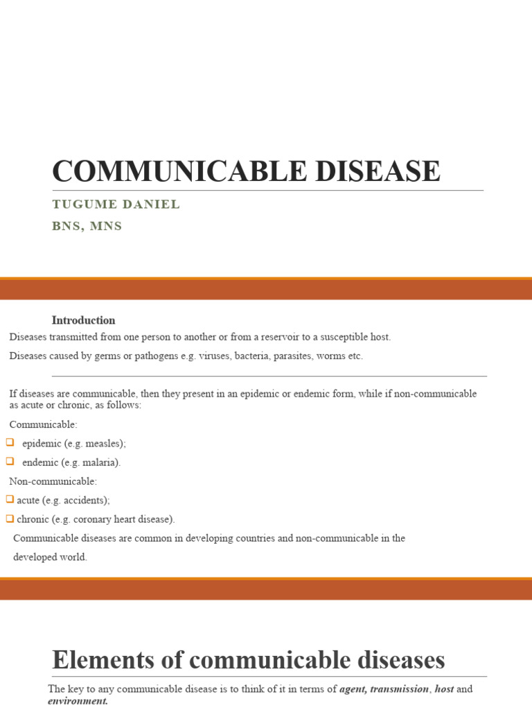 Communicable Disease | PDF | Infection | Epidemics