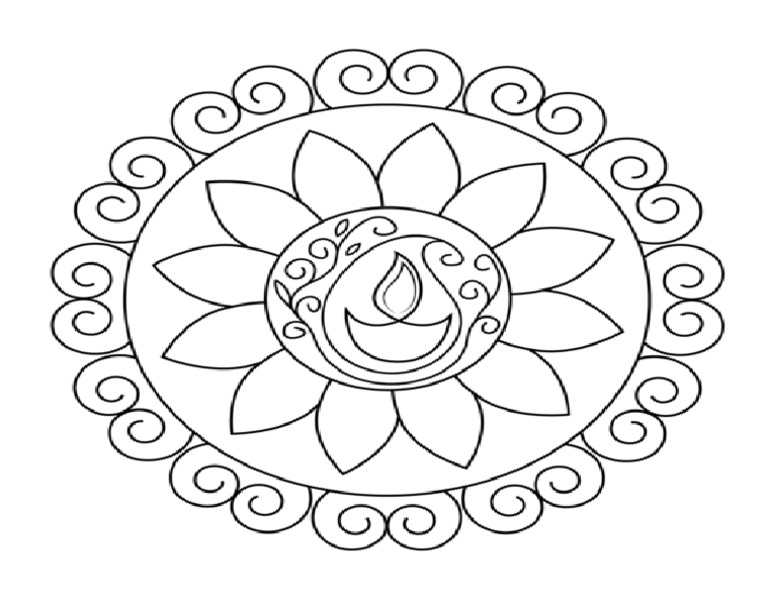 Diwali Rangoli Grade 1 | PDF