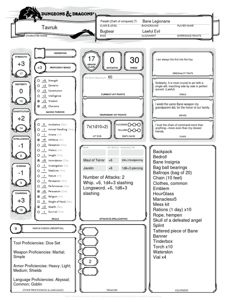 Character Pdf
