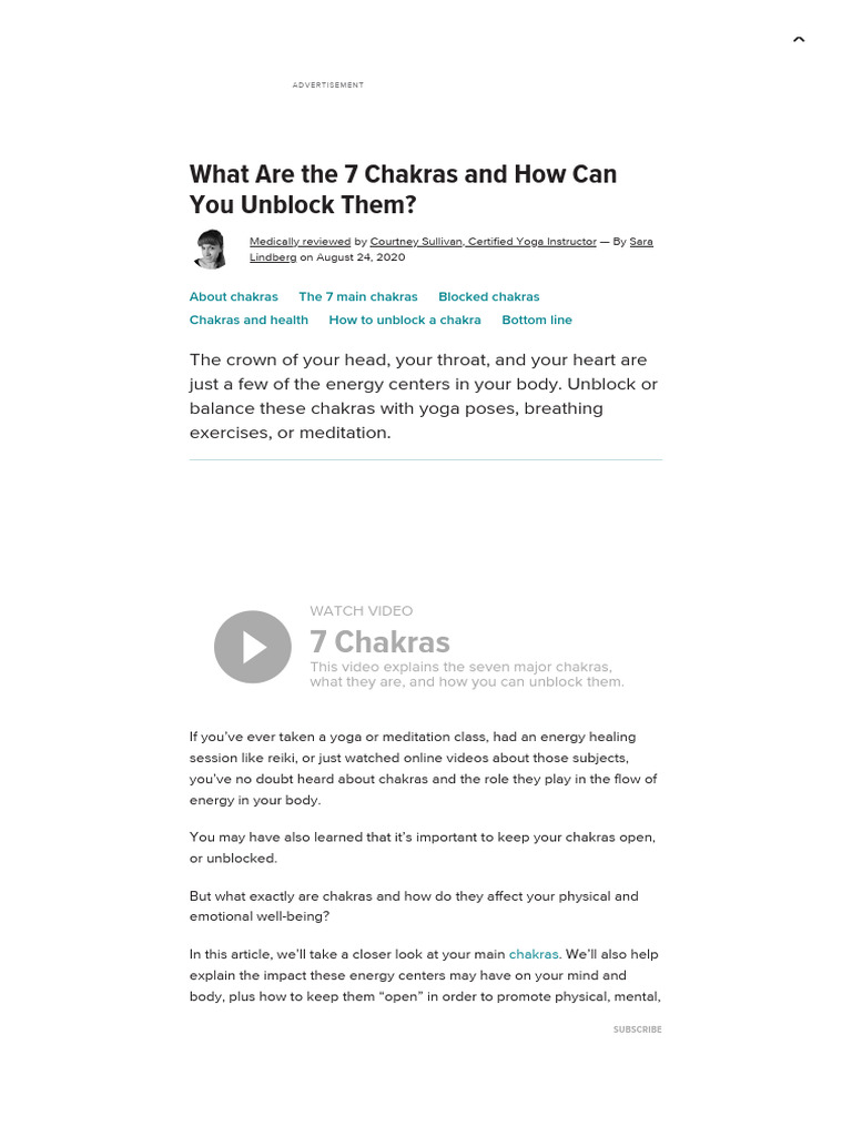 What Are Chakras - Meaning, Location, and How To Unblock Them | PDF ...