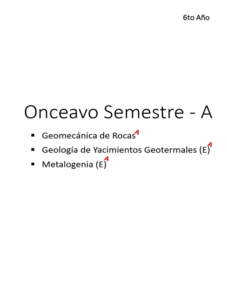 Onceavo Semestre - A | PDF