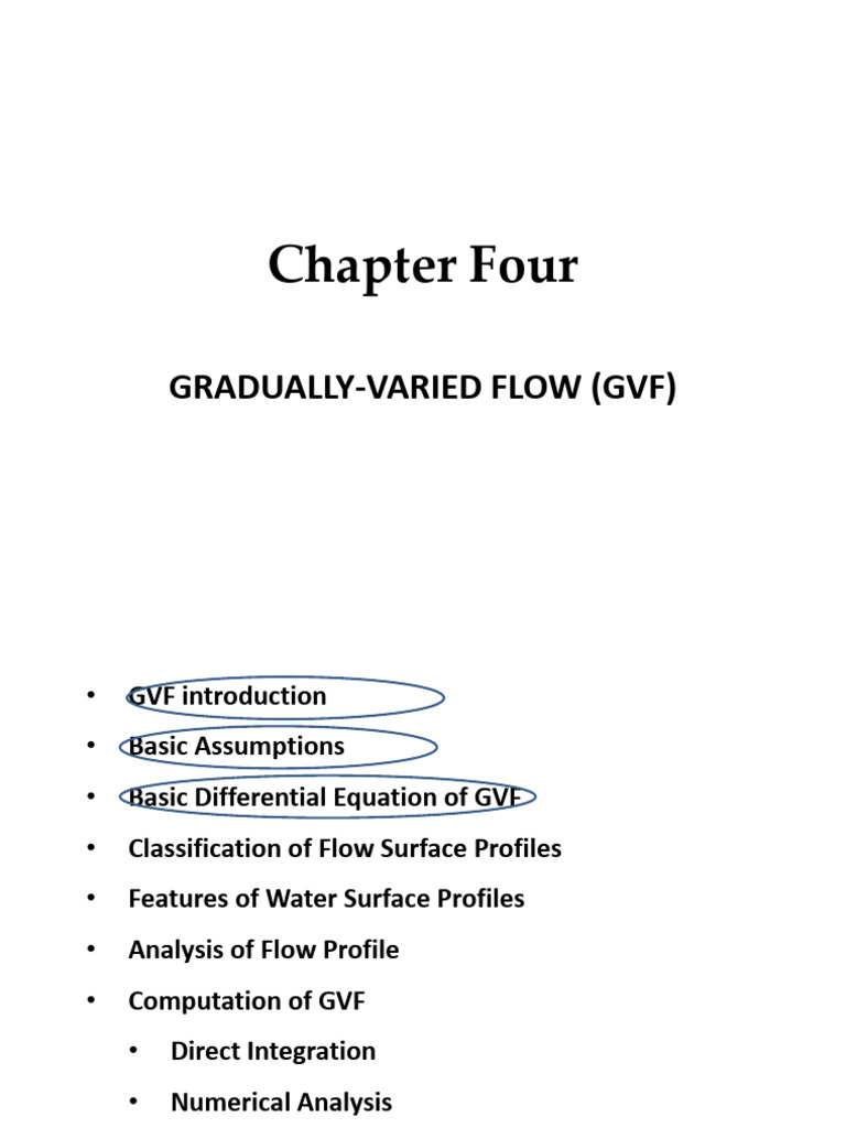 Adually Varied Flow Part 1 | PDF