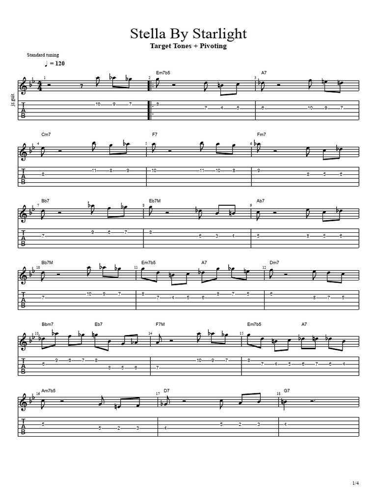 Stella By Starlight Chord Changes | PDF