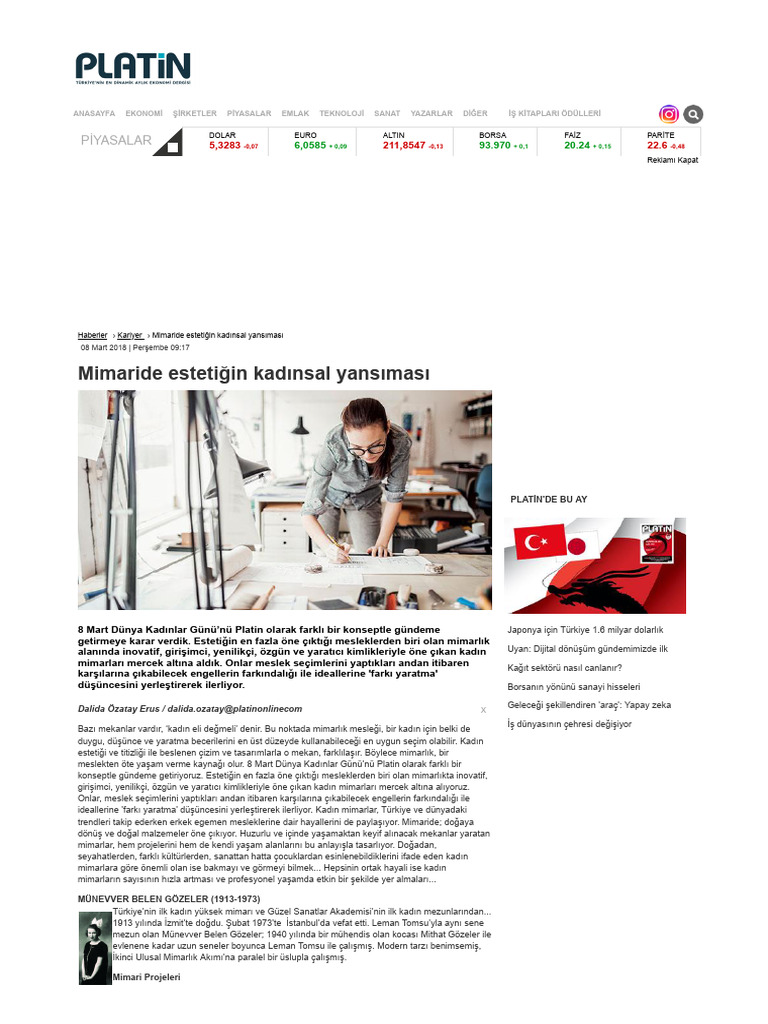 Mimaride Estetiğin Kadınsal Yansıması | PDF